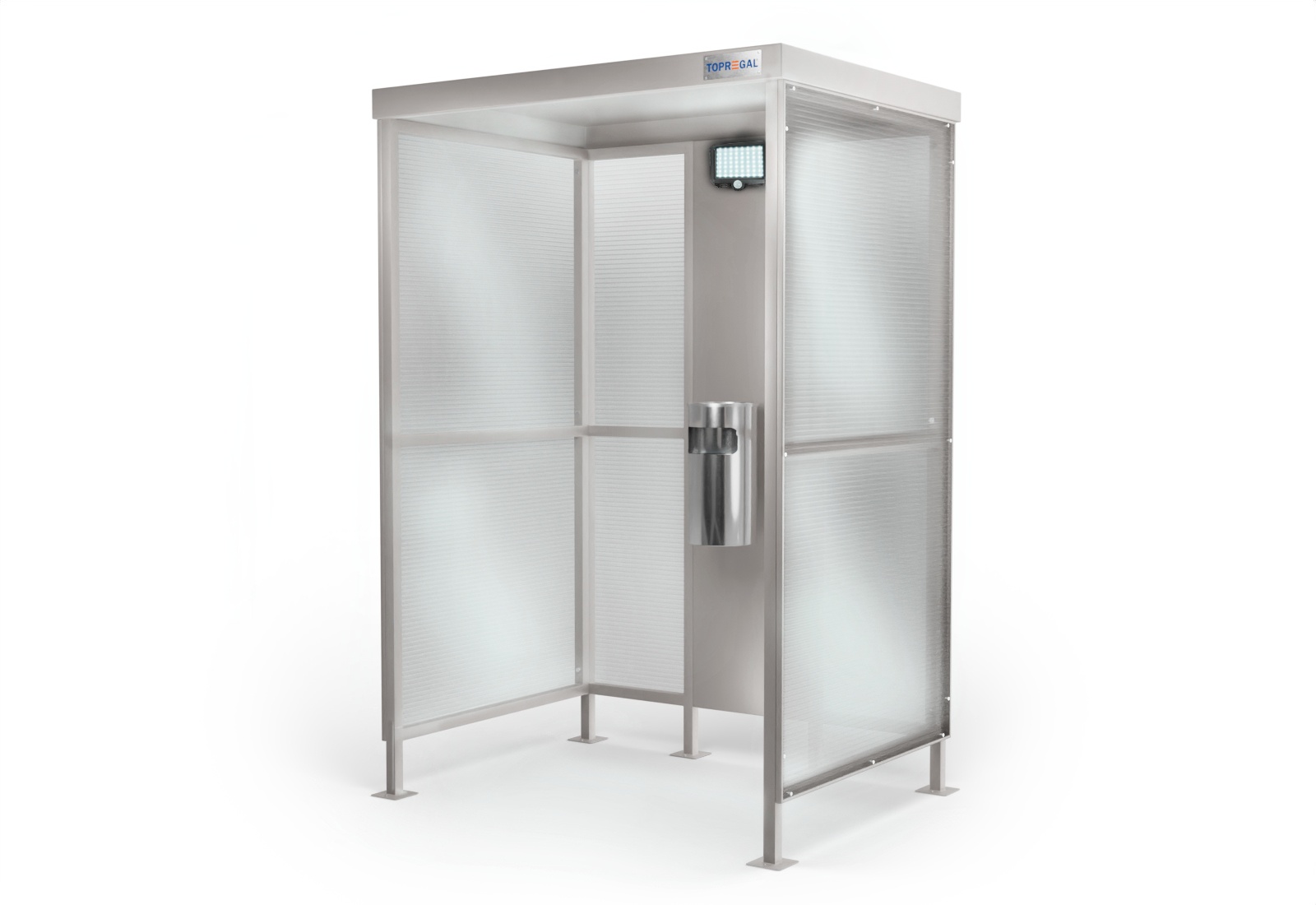 Box fumatori piccolo US1600/3, 1.600 mm x 1.200 mm x 2.400 mm, incl ...