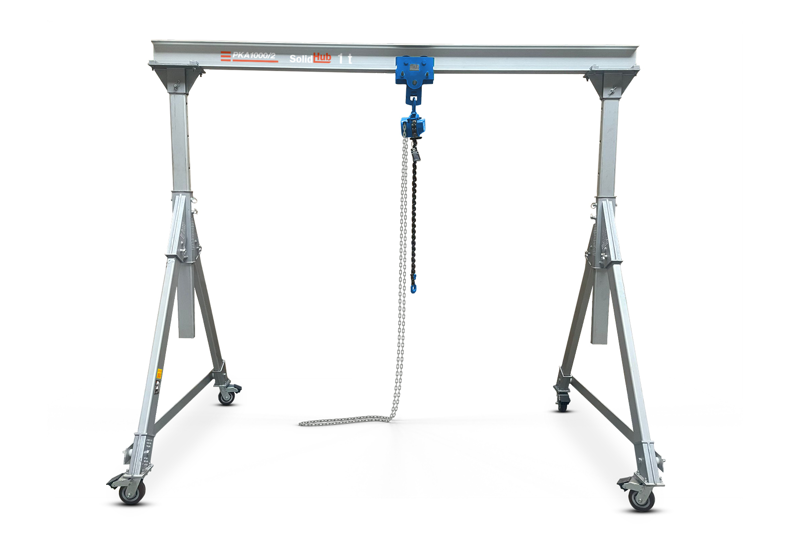 Gru a cavalletto mobile PKA1000/2 incl. paranco a catena, alluminio ...