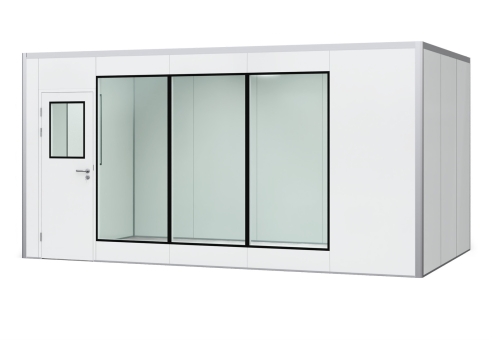 Box uso ufficio PREFAB-15 "Studio", 4 finestre, 1 porta (16 pannelli ...
